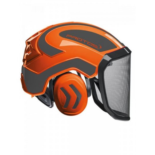 Casque forestier Protos Integral Forest | Couleur : Orange et Gris